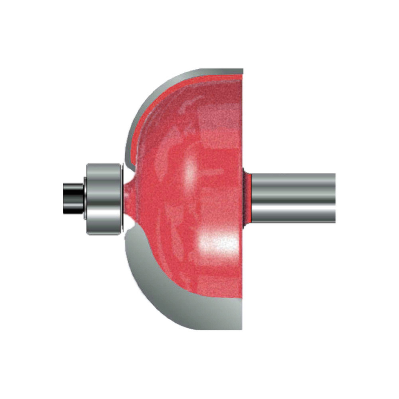 TCT Cove Cutter Router Bit with Ball Bearing, Double Cutter, Right ...